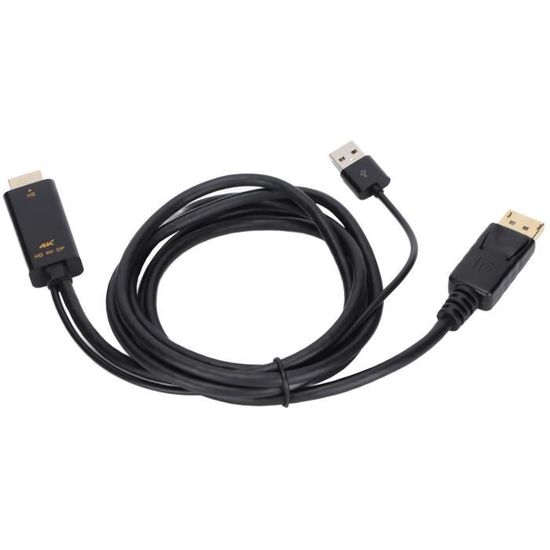 Câble adaptateur HD vers DP Interface multimédia HD vers câble ...