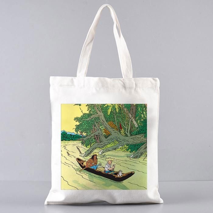Sac à dos,Tintin Print Tote Fashion Funny Initiated Bag,toile mignons ...