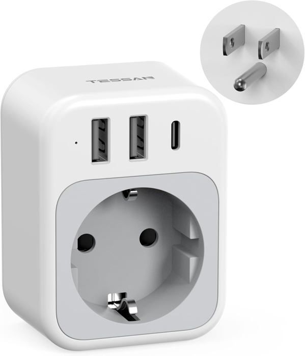 Adaptateur Prise Usa,4 En 1 Prise Canada,Type B France Vers Americaine ...