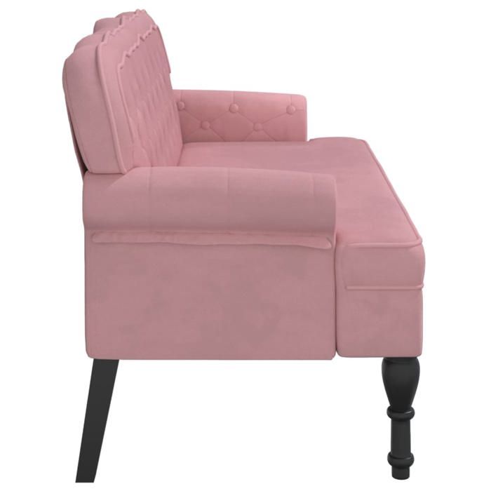 BANC couloir Rose - LEMON® Banc avec dossier/salon - 1-2 Place - rose ...