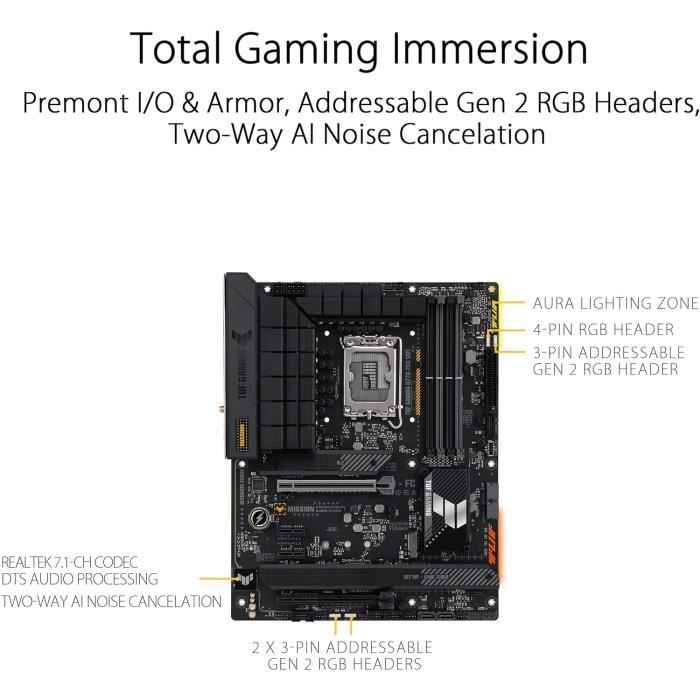 Carte mère ASUS TUF Gaming H770-PRO WIFI Intel H770 LGA 1700 ATX DDR5 ...
