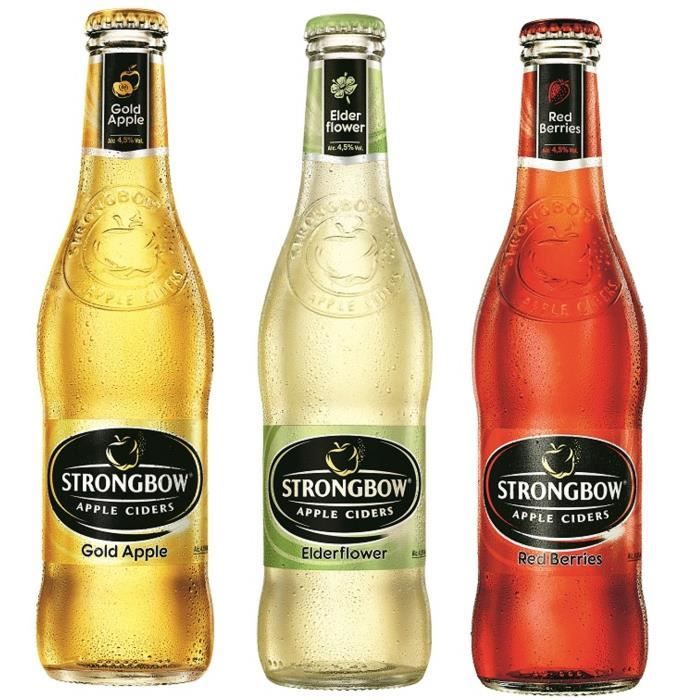 Strongbow Apple Ciders Gold Apple, Elderflower, Red Berries Cidre 4,5% ...