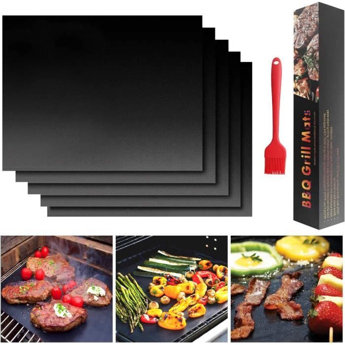 Ensemble de 5 Tapis de Barbecue avec , Tapis de Barbecue antiadhésifs ...
