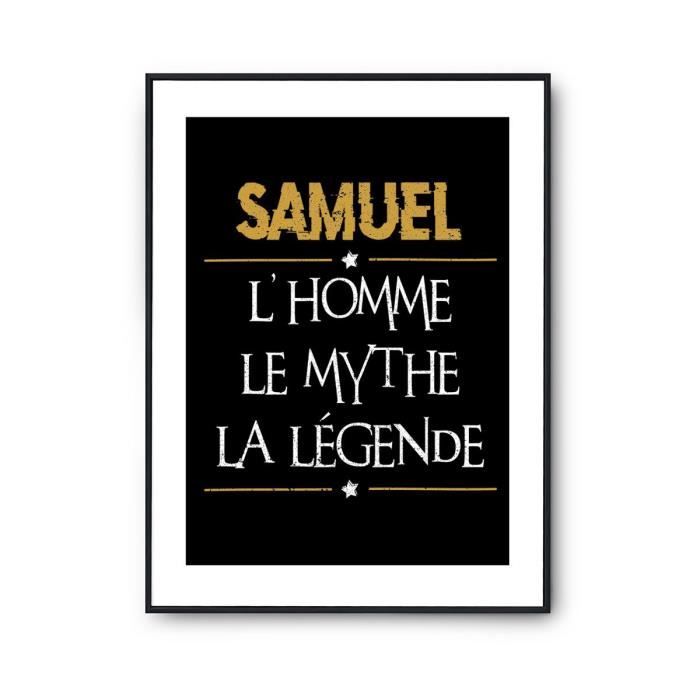 Affiche - Samuel - Jaune - Humour - Décoration murale - A2 - Papier ...