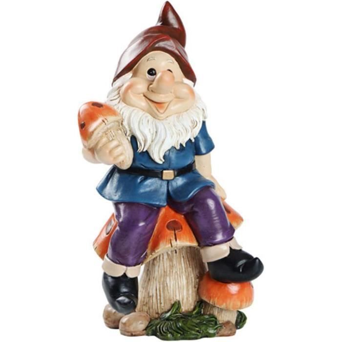 Statue De Jardin De Gnome Drôle - Ornements De Nain De Jardin Sculpture ...