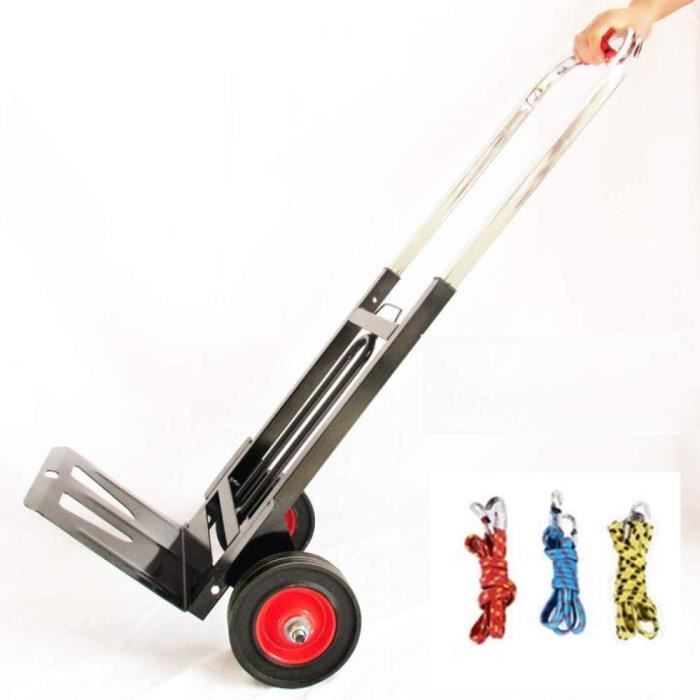 Diable Chariot a Roulettes Courses en Acier avec Roues avec Surface de ...