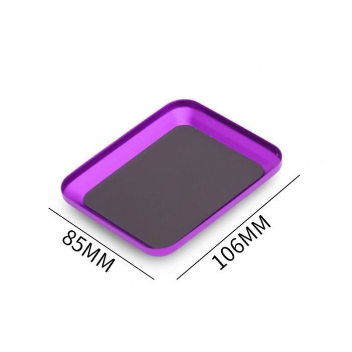 Boîte de rangement pour vis en aluminium avec tampon magnétique, mini ...