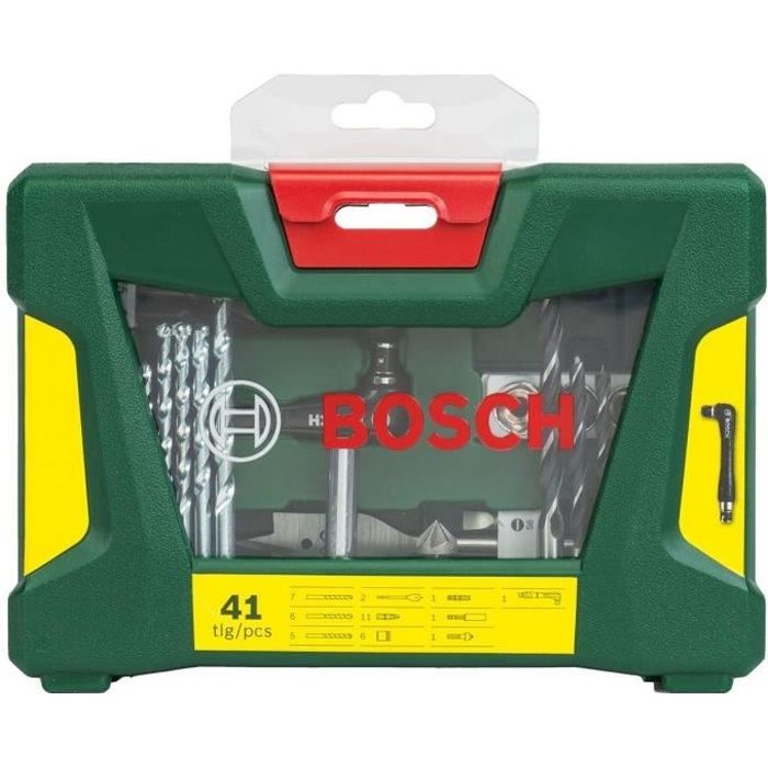 Coffret d'accessoires BOSCH V-Line - 41 pièces - Cdiscount Bricolage