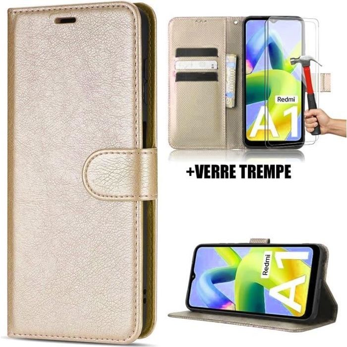 Coque de Protection - Xiaomi - Redmi A1/A2 - Effet Cuir - Antichoc ...