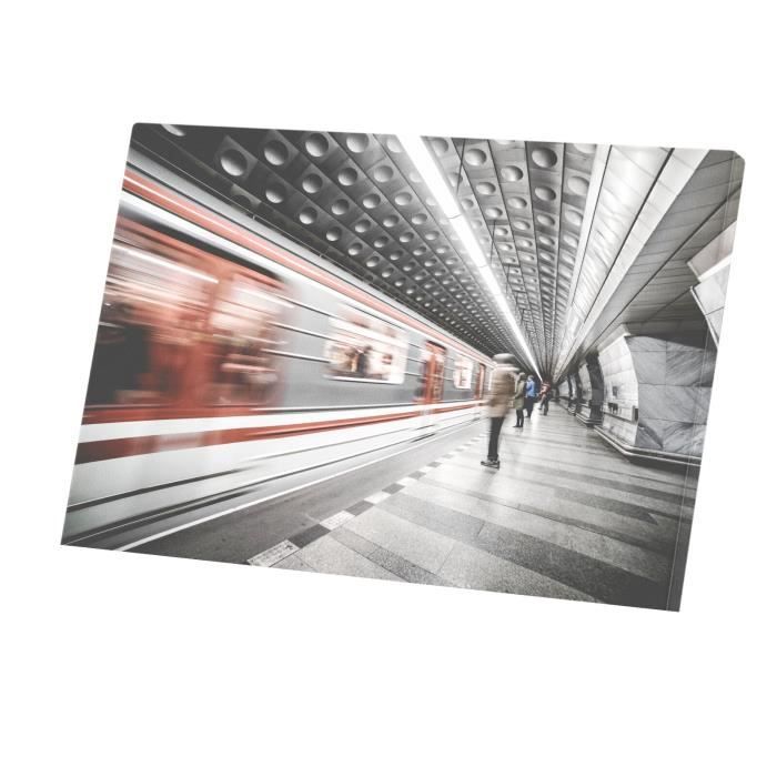 Tableau Décoratif - Made in France - Métro Prague - Toile épaisse 380g ...