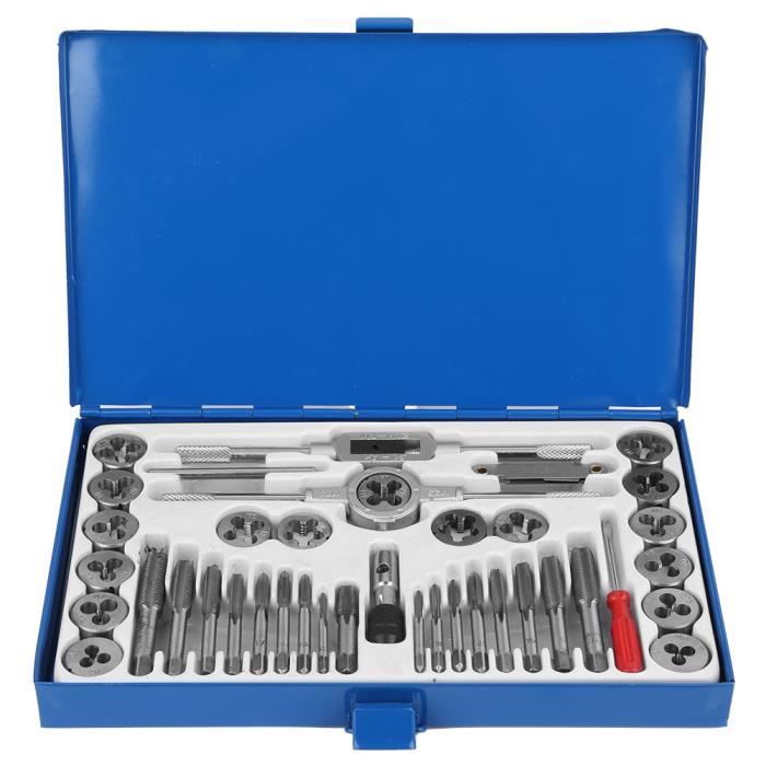 Ensemble de matrices de taraudage haute dureté en acier allié - FDIT - LAN - 40 pièces - Clé à ...