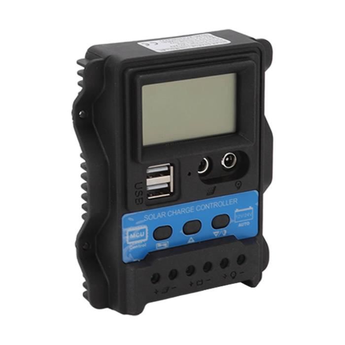 GOTOTOP Contrôleur de charge solaire 24V Contrôleur de charge solaire automatique 12V 24V ...
