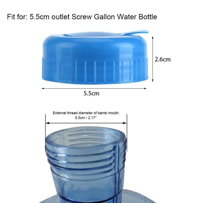 5pcs bleu gallon bouteille d'eau potable vis sur bouchon remplacement ...