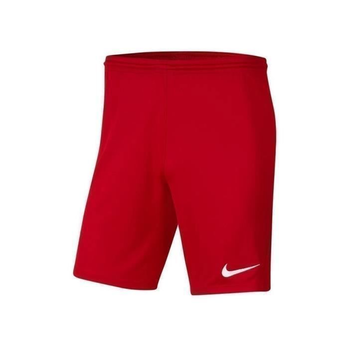 Short - NIKE - JR Park Iii Knit - Rouge - Enfant - Polyester - Regular ...