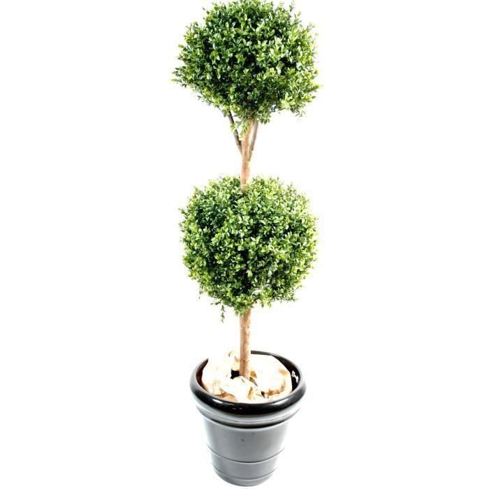 Plante artificielle haute gamme Spécial extérieur - Buis Tige Double ...