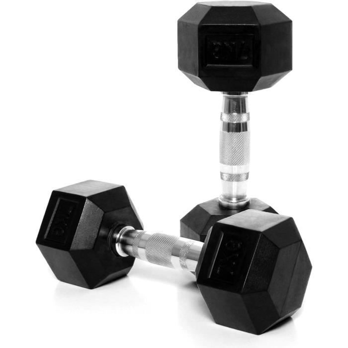 Core-Power Hexagon Dumbbells 7kg Set d'haltères pour Fitness, Crossfit ...