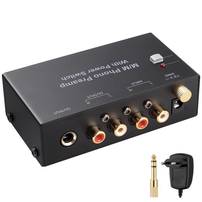 Préampli Phono Mini SSS - EKLEVOR - M-M avec Adaptateur DC 12V - Stéréo ...