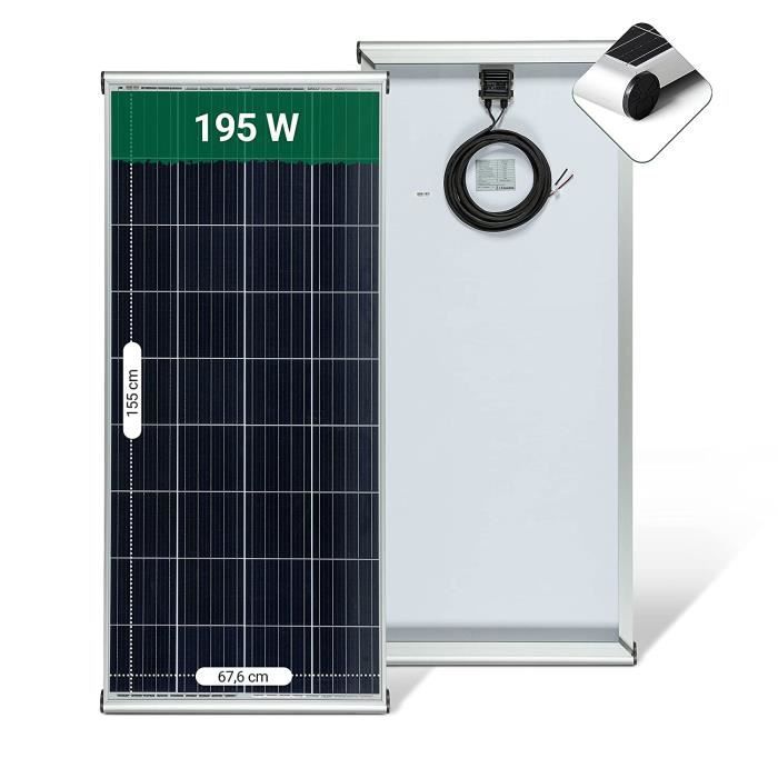 Panneau solaire 195 W monocristallin Perc Kit pour camping avec profil ...