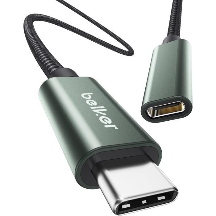 Rallonges Usb C 1M Usb 3.2 (10 Gbit-S) Type C Mâle Rallonge 5 A Charge ...