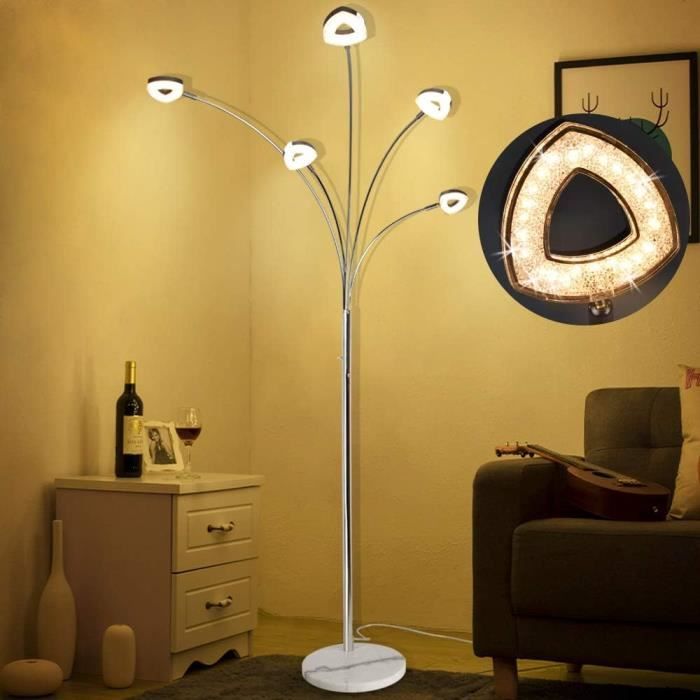 Led Lampadaire Sur Pied De 5 Têtes 330°Lumière Réglable&Flexible En ...