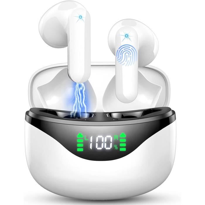 Ecouteurs Bluetooth Sans Fil, Écouteurs Bluetooth 5.3 Avec Hifi Stéréo ...