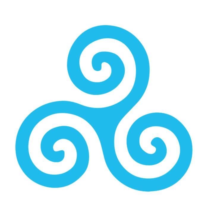 Sticker Décoration Logo "Triskell Bretagne Breizh" , Format : 50x50 cm ...