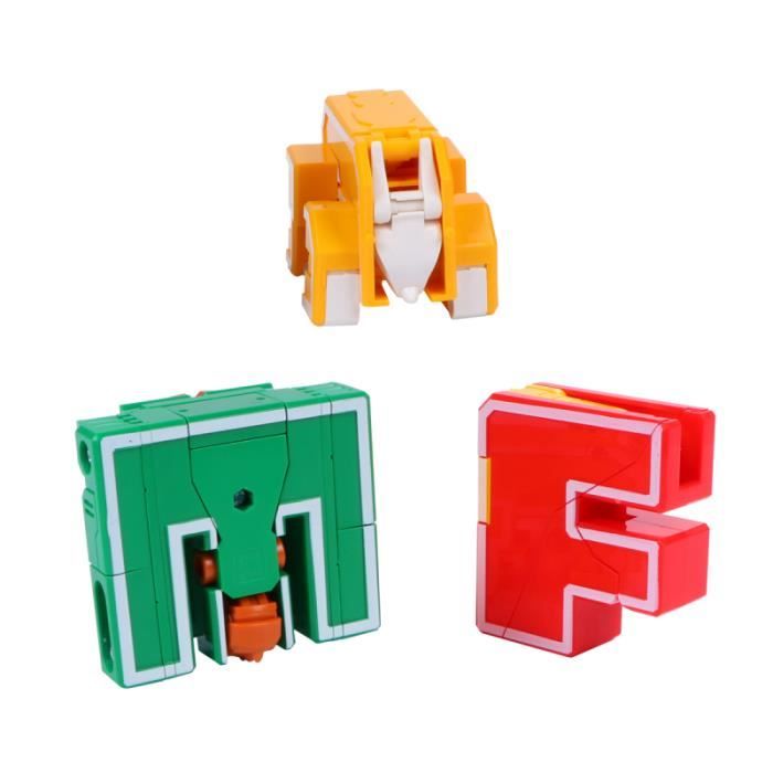 1 ensemble numérique Alphabet déformation Robot jouet assemblable ...