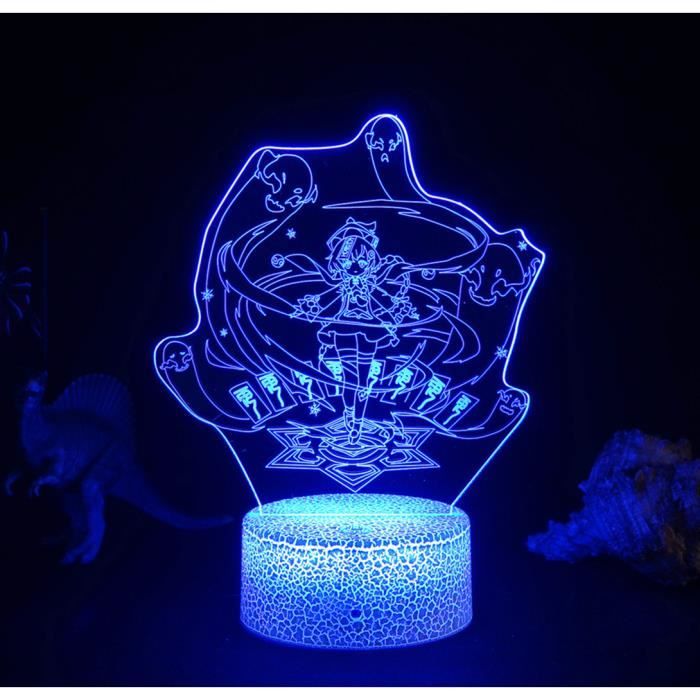 DECORATION LUMINEUSE ,Crack base-16colors with remote--lampe de nuit 3d ...