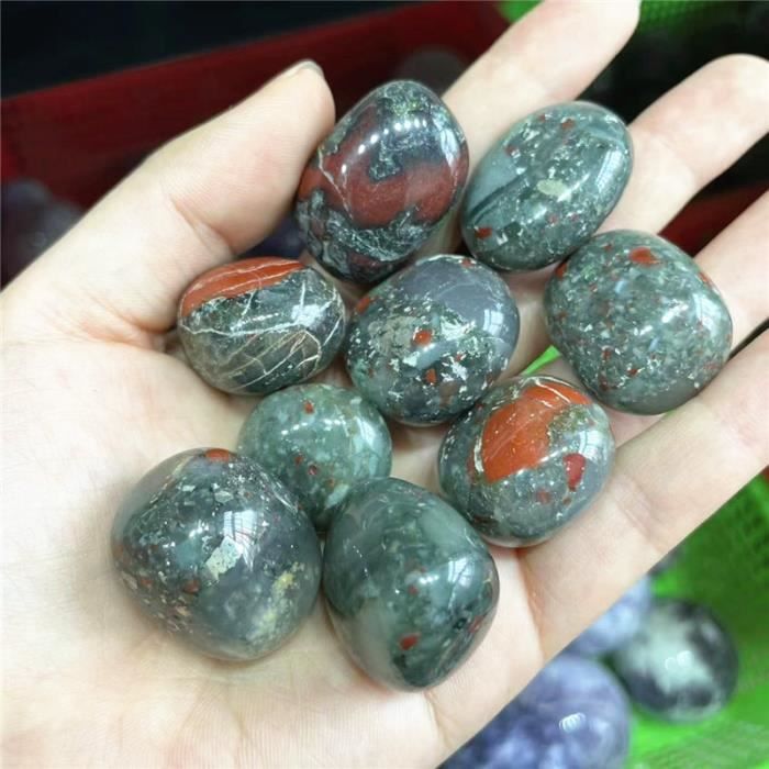 GALET,african blood stone-50g--Pierres naturelles en cristal de Quartz ...