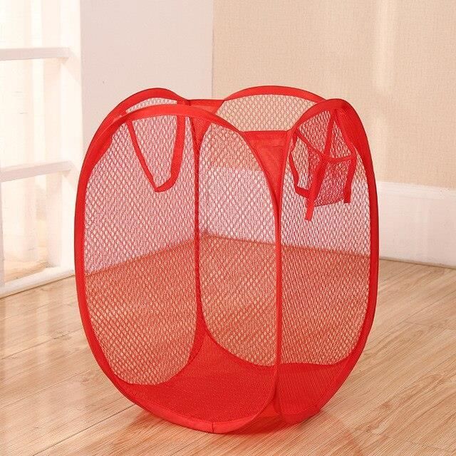 FILET A LINGE,red--Panier De Rangement À Linge Sale, Sac Pliable, Filet ...