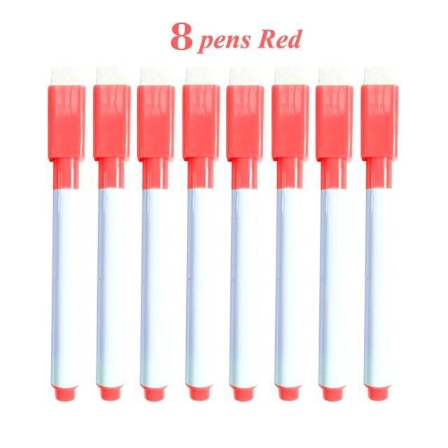 Tableau effaçable,8red--Stylo effaceur à sec avec effaceur magnétique ...