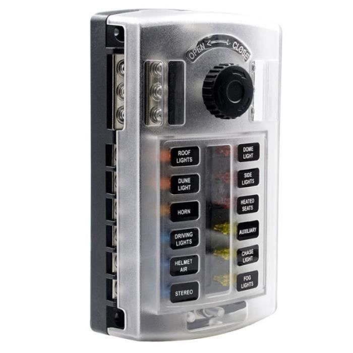 FUSIBLES 1 Set Car Plastic Fuse Box 6 Ways Flame Retardant Holder with ...