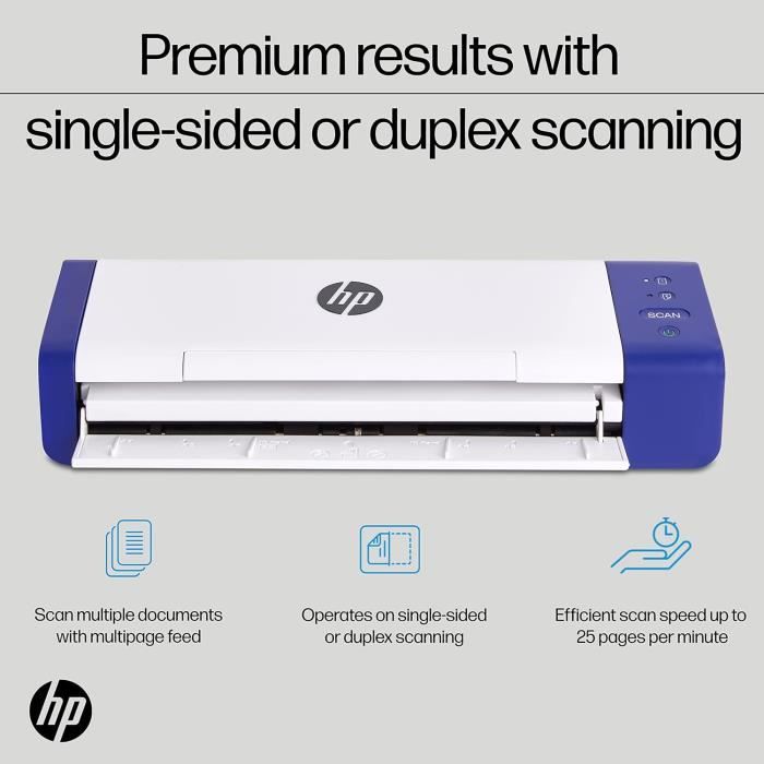 Scanner de Documents et Photo Portable HP HPPS200 avec Plateau à Flux ...