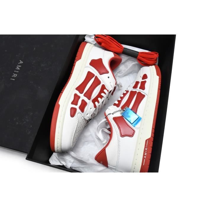 Basket AMIRIs Skel Top Low MFS003-124 Whtie Red Low gang Chaussures ...