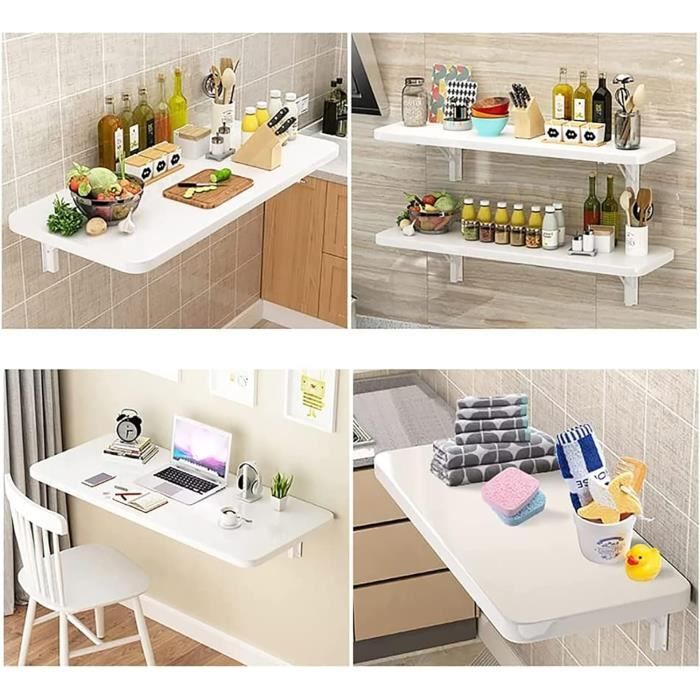 Table Pliante Murale, Table Murale Rabattable Cuisine, Pliage De Bureau ...