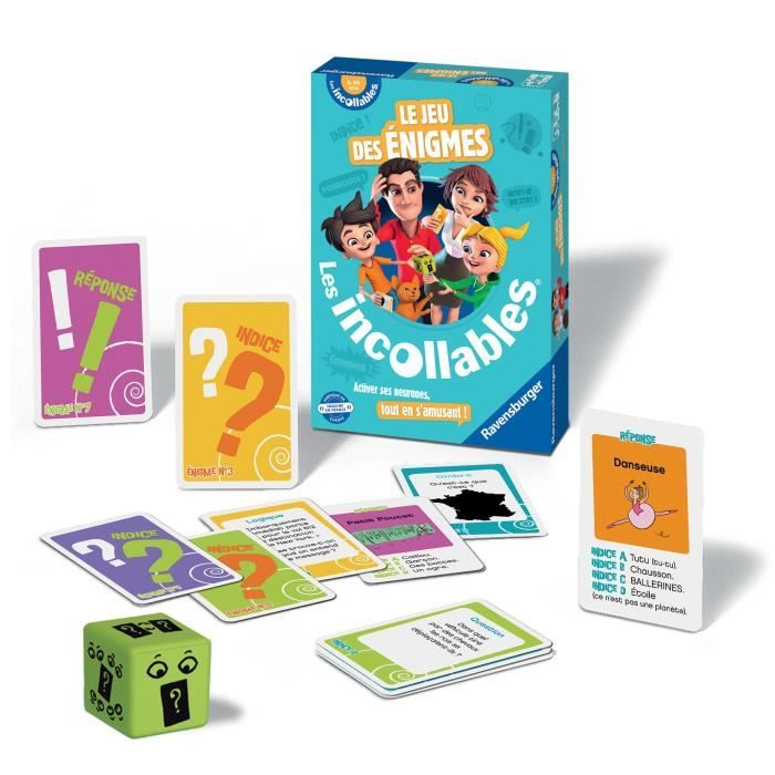 LES INCOLLABLES Le jeu des Enigmes - Ravensburger - Jeu de société enfants - Réfléxion et ...