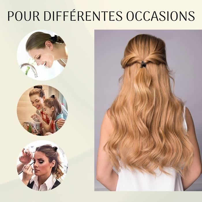 Pince Cheveux, 12 Mini Pinces Crabe Antidérapante À Double Dents Et ...