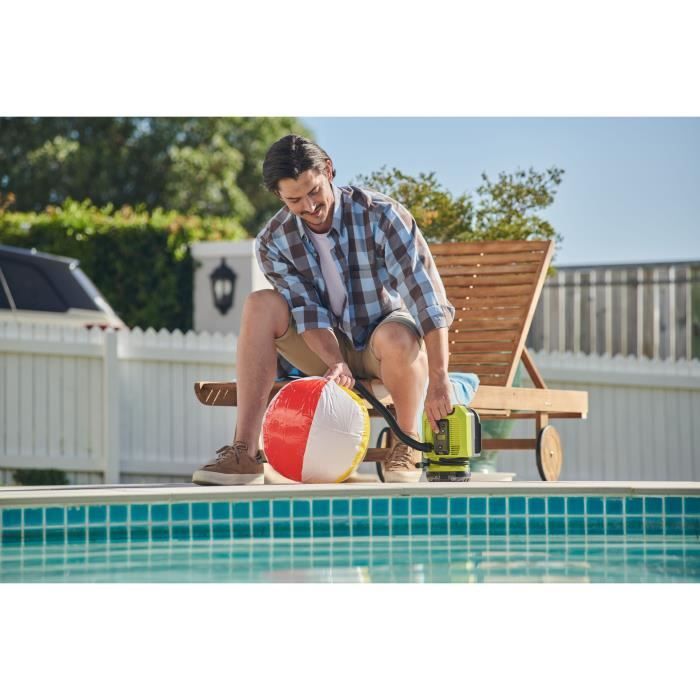 Gonfleur compresseur RYOBI 18V One+ - 11 bars - Sans batterie ni ...