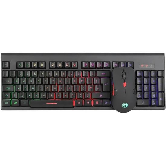 Marvo KW512 Ensemble clavier et souris de jeu sans fil - Clavier 3 ...