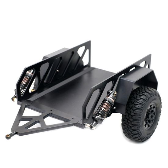 Remorque Car Cargo Carrier avec Amortisseur pour 1/10 RC Crawler Car Axial SCX10 Traxxas Trx4 ...
