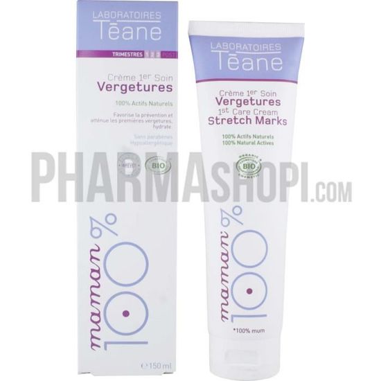 Crème premier soin vergetures répare et atténue les vergetures Téane ...