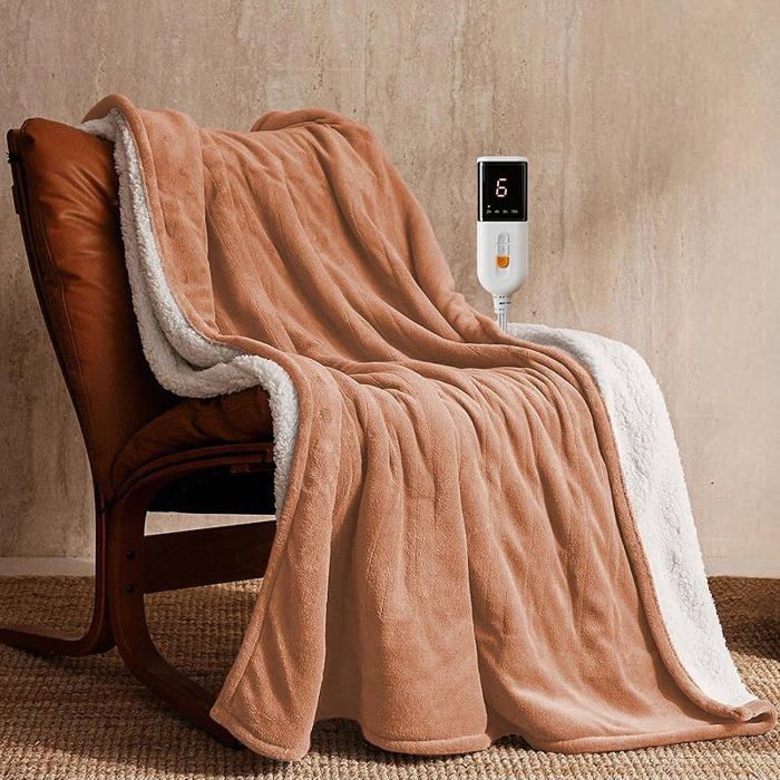 JET S HOME Couverture Chauffante Électrique 1 Personne 130x180cm ...