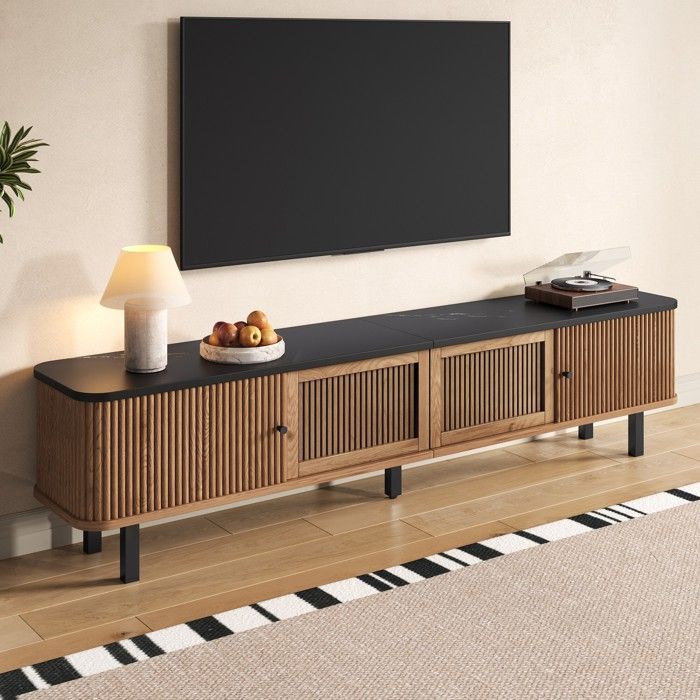 Meuble TV moderne, support TV, panneau TV, meuble TV bas. 190x35x45 cm ...