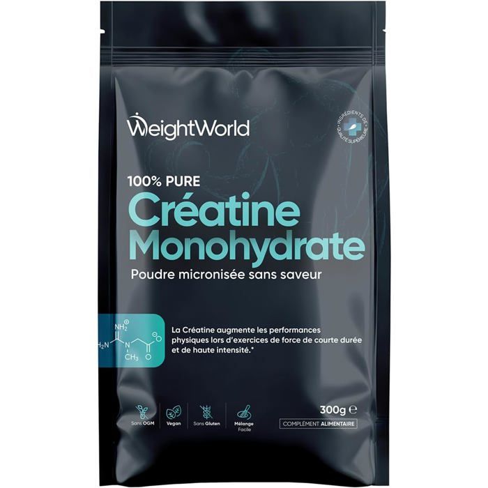 Creatine Monohydrate Poudre Pure - Micronisée 300G, Vegan Creatine Pure ...