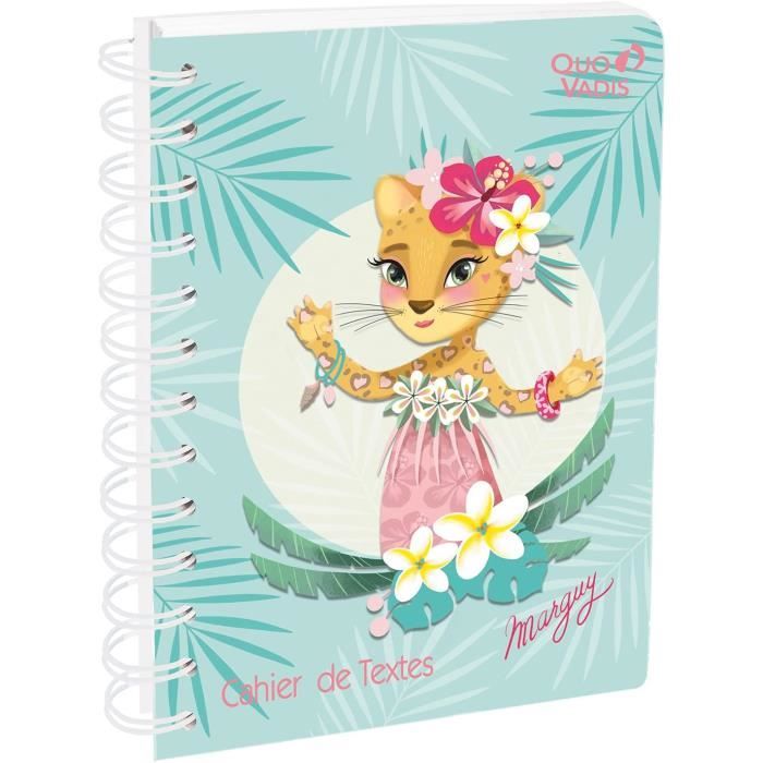 Quo Vadis Marguy Enfants CAHIER DE TEXTES Spirale 15x21cm Panthère[941 ...