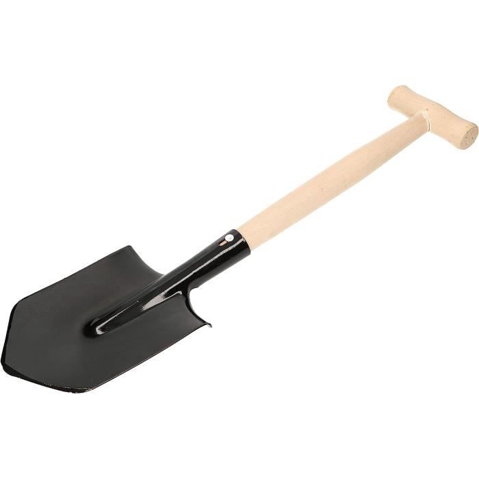 Bêche de 60 cm avec manche en bois - Bêche courte - Bords tranchants ...