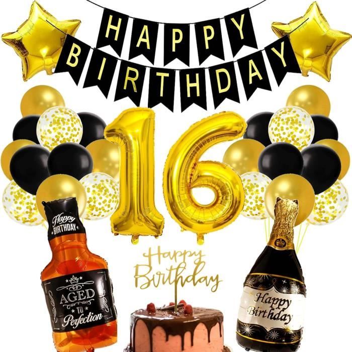 Ballon 16 Ans Anniversaire Garçons,Decoration Anniversaire 16 Ans ...
