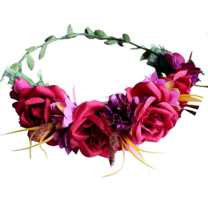 Couronne fleur couronne mariage accessoire cheveux pour femme filles ...
