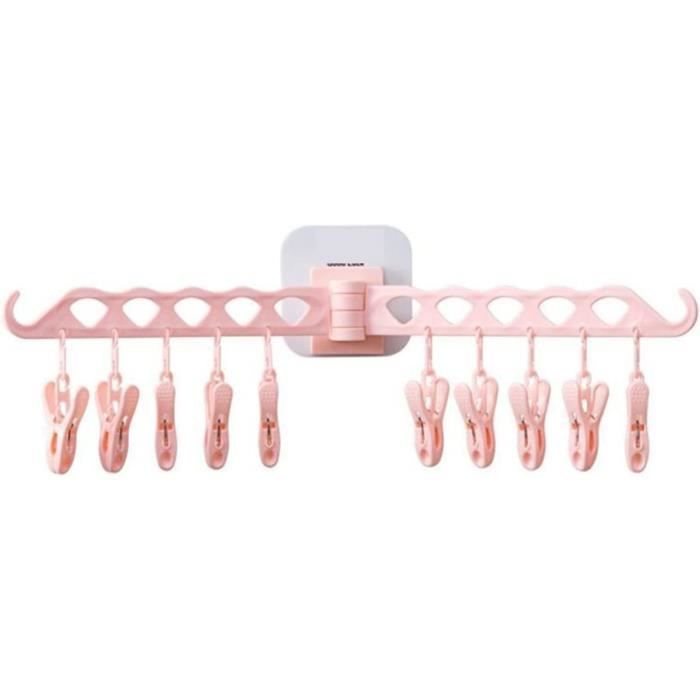 Séchoir à Linge Pliant Support Cintres Mur Cintre Vêtements Pliables ...