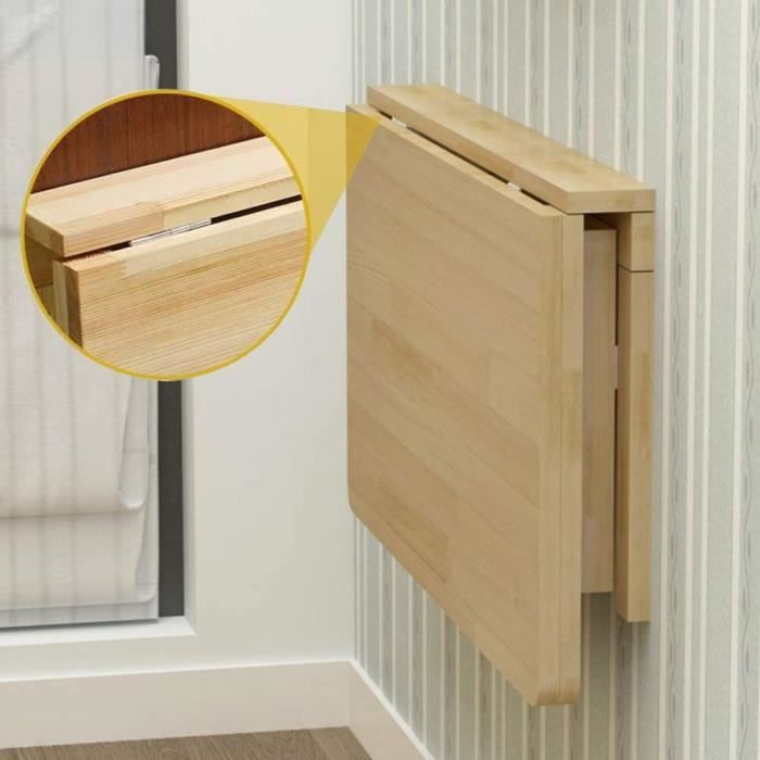 Table Murale Rabattable - Table à Manger Table de Travail Bureau d ...